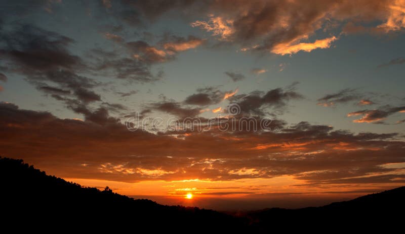 Sunset Sky with Clouds and Golden Light Stock Photo - Image of colorful ...