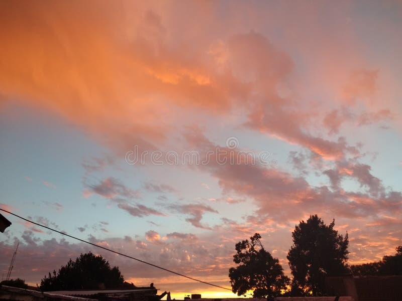 Sunset sky stock image. Image of clouds, summer, sunset - 107490487