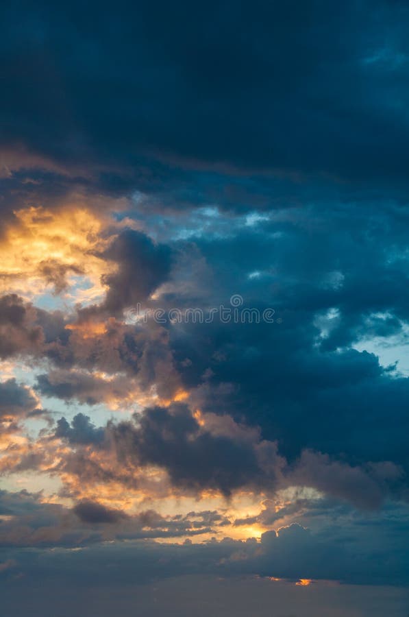 Sunset sky cloudscape stock image. Image of romantic - 105072017