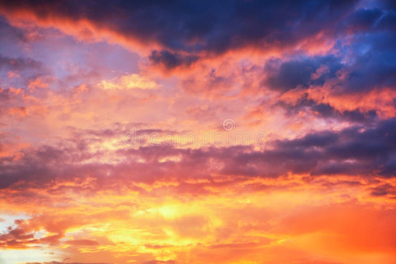 Sunset sky color clouds stock image. Image of weather - 109115167