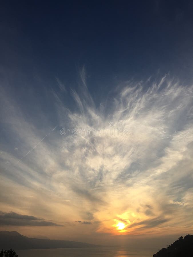 Sunset sky stock image. Image of spectrum, sunset, clouds - 63498341