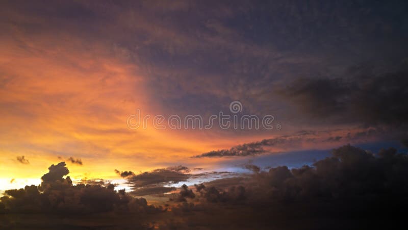 Sunset Sky with Colorful Clouds Background. Natural Nature Landscape ...
