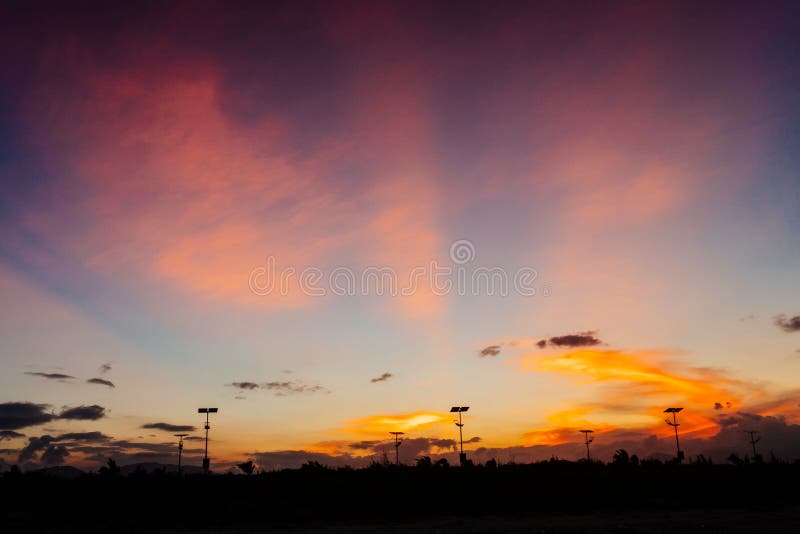 Sunset Sky Colors. Sunset Sky Warm Colors Background Stock Photo ...