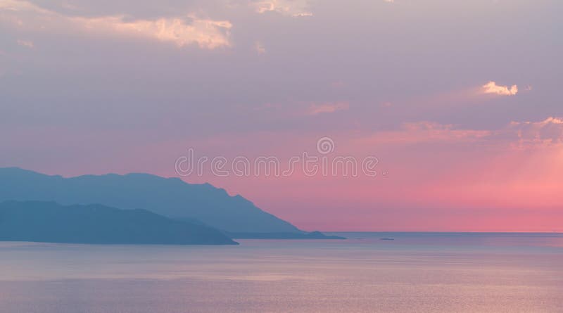 Sunset Sky Landscape, Beautiful Sunset Tranquil Scene Stock Photo ...