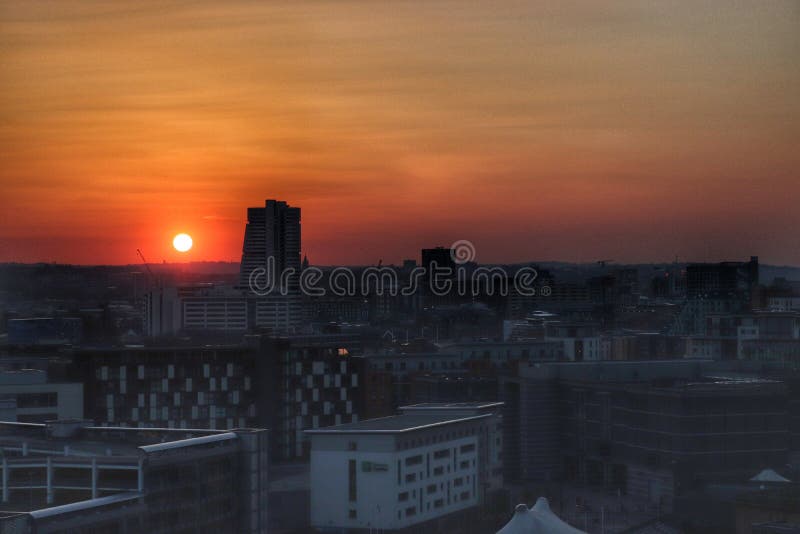Sunset sky line of Leeds stock image. Image of days - 179566229