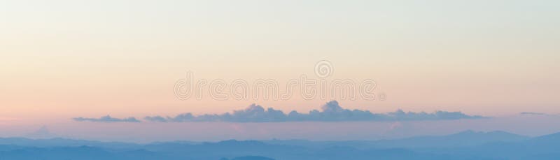 Long Cloud in Sky - Panoramic Photo Stock Image - Image of fluffy ...