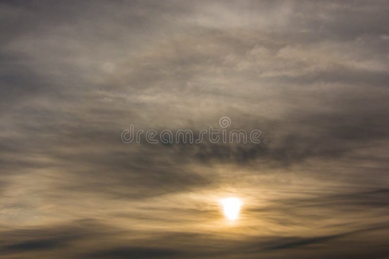 Sunset Sky and a Lot of Little Clouds Stock Image - Image of burning ...