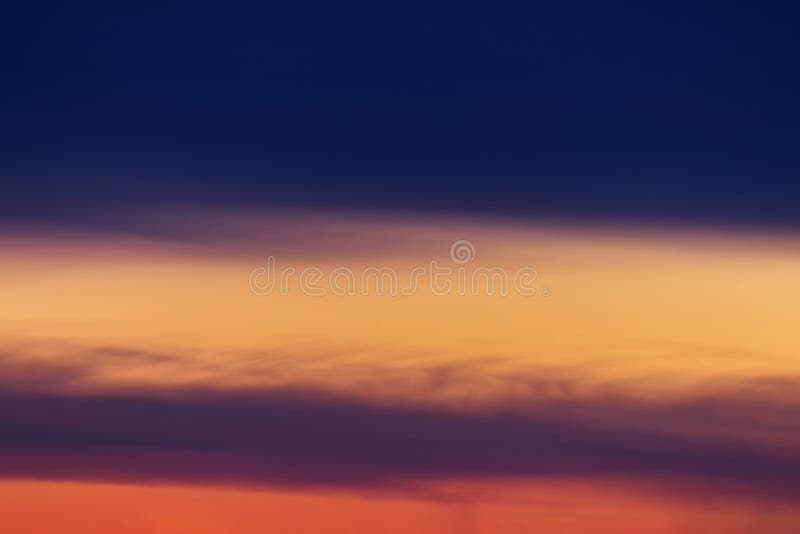 Beautiful and Dramatic Colorful after Sunset Sky with Clouds in Shades ...