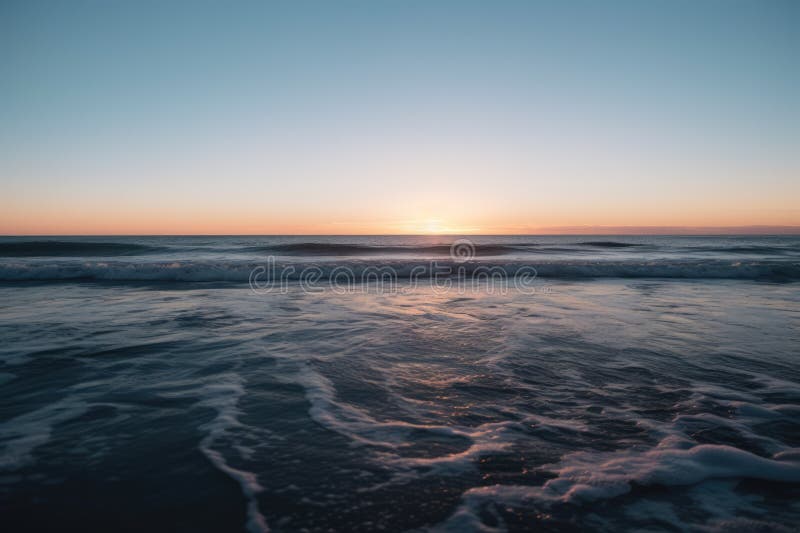 Sunset Sky Over Ocean, Created Using Generative Ai Technology Stock ...