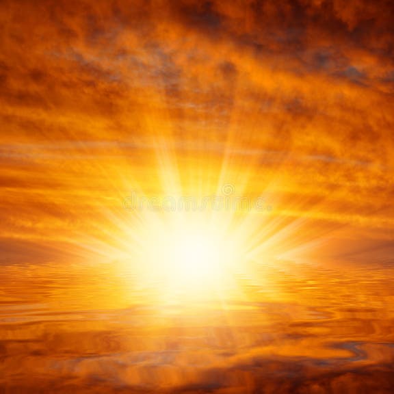 Sunset stock image. Image of heaven, waterplane, billow - 40087115