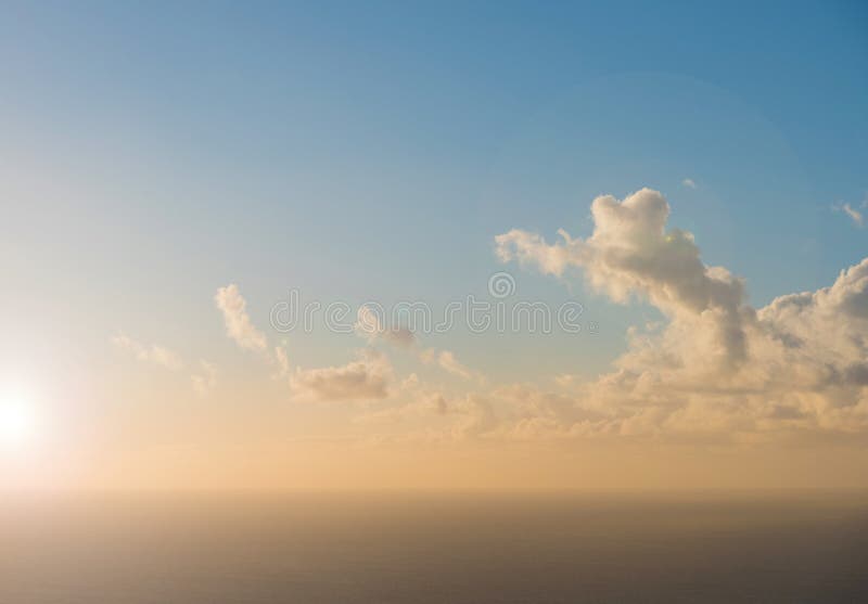 Sunset sky over water stock image. Image of sunshine - 83155971