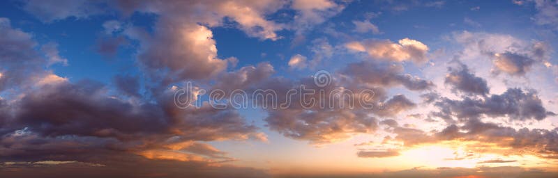Sunset panorama stock image. Image of summer, ocean, outdoor - 29441515