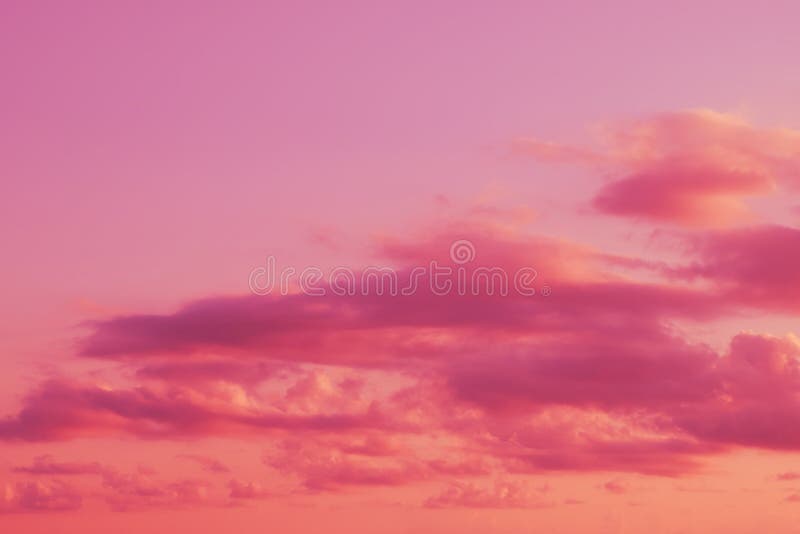 Sunset Sky with Pink Clouds Stock Image - Image of morning, purple ...
