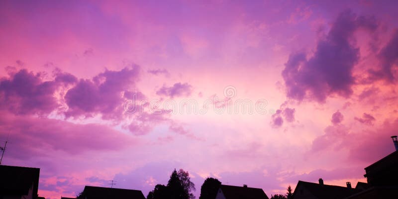 Sunset stock photo. Image of clouds, sunset, night, purple - 148040750