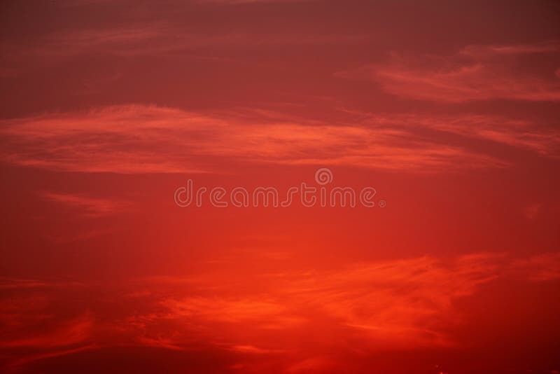 Sunset in the Sky in Red Light, Sky at Sunset Stock Image - Image of ...