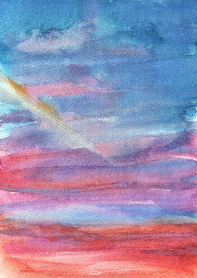 Watercolor Sky Background. Dramatic Sky Stock Photo - Image of outdoor ...