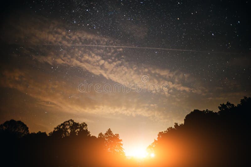 Sunset Sky Star Background Light Sunrise Nature for Design Stock Image ...