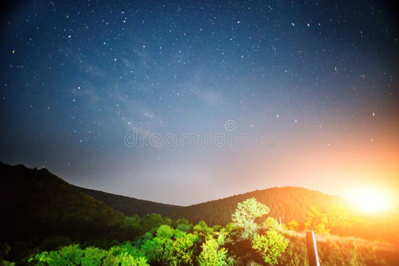 Sunset Sky Star Background Light Sunrise Nature for Design Stock Photo ...