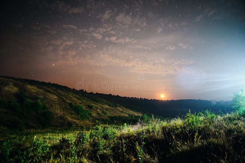 Sunset Sky Star Background Light Sunrise Nature for Design Stock Photo ...