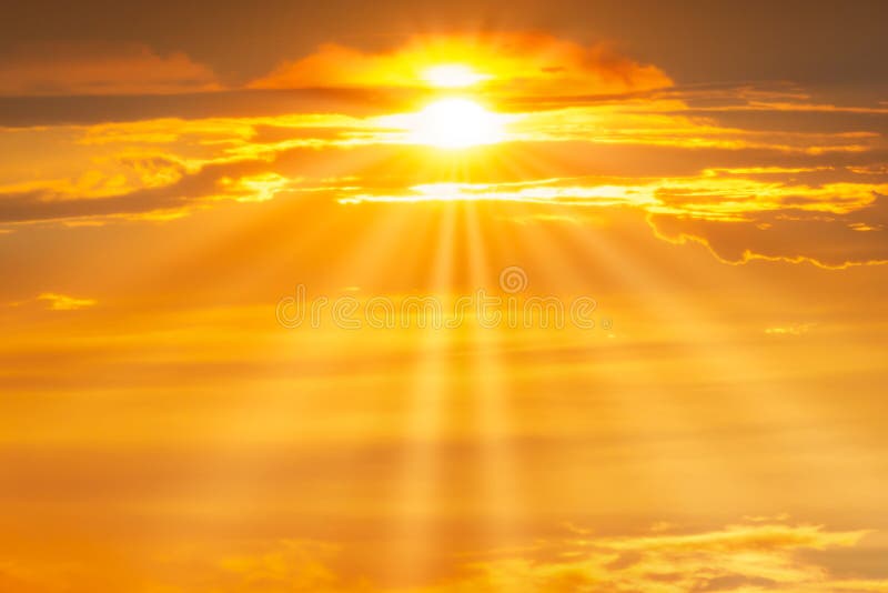 Sunset sky with sun rays stock photo. Image of cloudscape - 229481698