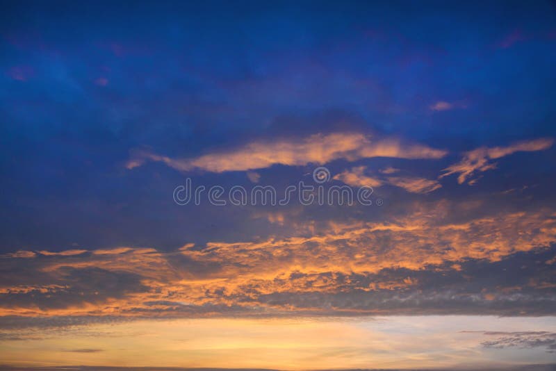 Sunset Sky on Twilight in the Evening Stock Image - Image of sunlight ...