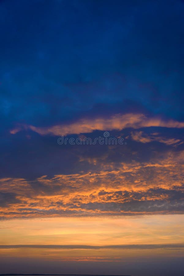 Sunset Sky on Twilight in the Evening Stock Photo - Image of ...