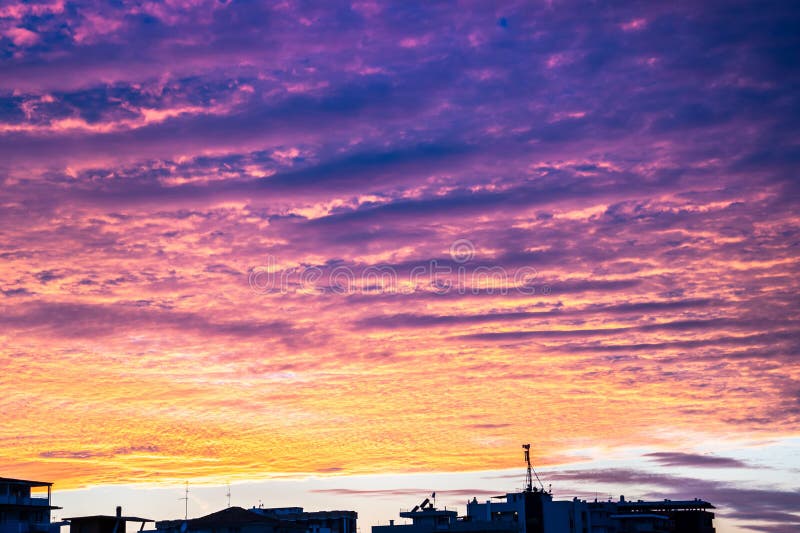 Sunset Sky on Twilight in the Evening Stock Image - Image of dusk ...