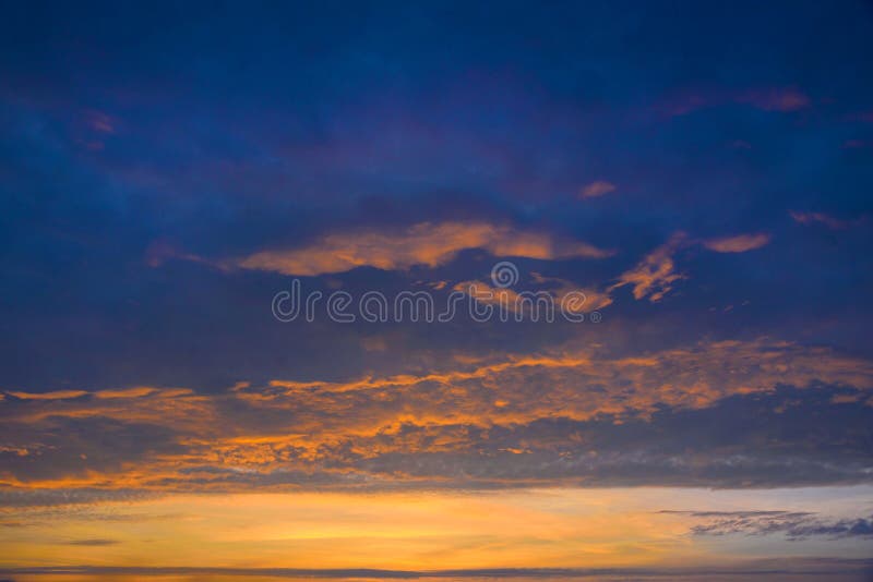 Sunset Sky on Twilight in the Evening Stock Image - Image of seaside ...