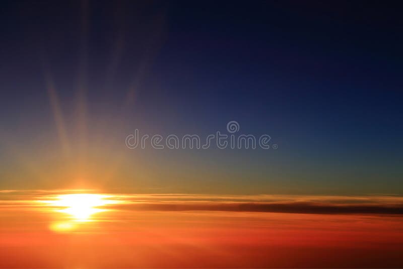 Sunset Sky View Out of the Window Stock Photo - Image of background ...