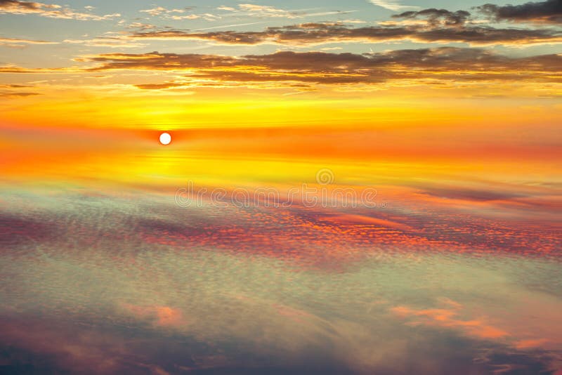 Sunset Sky View Out of the Window Stock Image - Image of aerial, plane ...