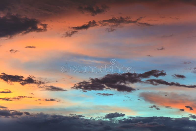 Dramatic sunset sky stock image. Image of view, vivid - 46114021