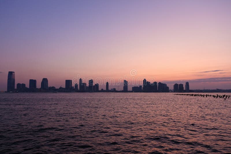 Sunset skyline stock photo. Image of clouds, building - 24137892