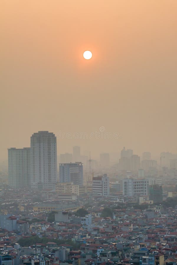 Sunset on Skyscraper at Hanoi Stock Image - Image of city, hanoi: 36211695