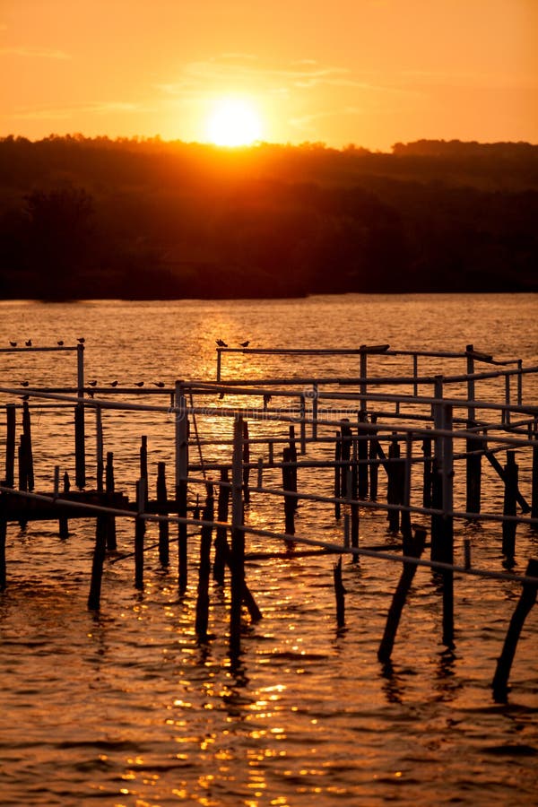 Sunset on a small lake stock image. Image of sunset, beauty - 29357295