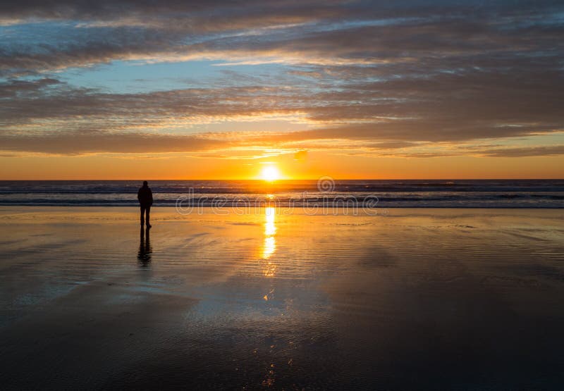 Sunset solitude stock image. Image of reflection, single - 51730461