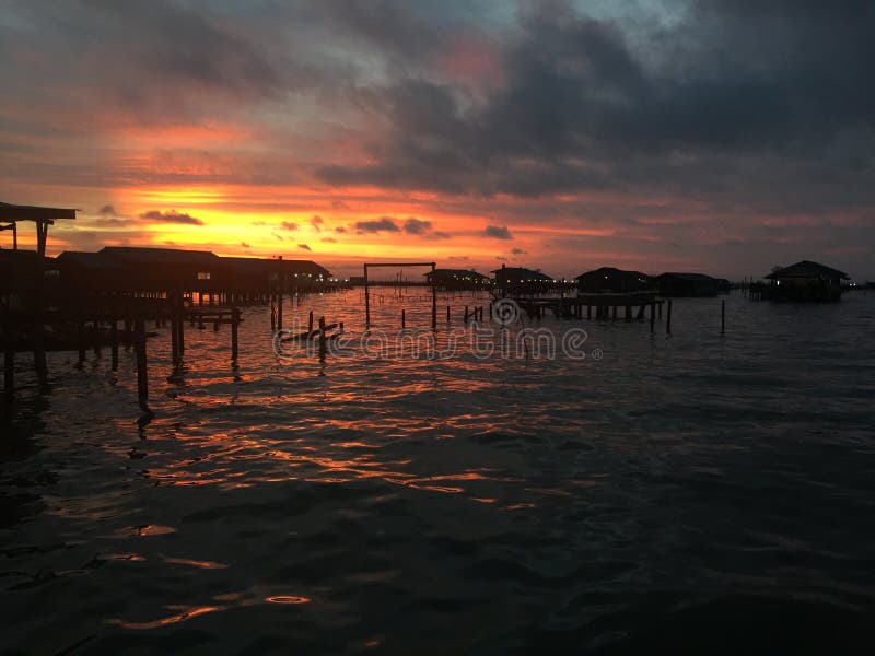 Sunset stock image. Image of songkhla, beach, sunset - 94506785