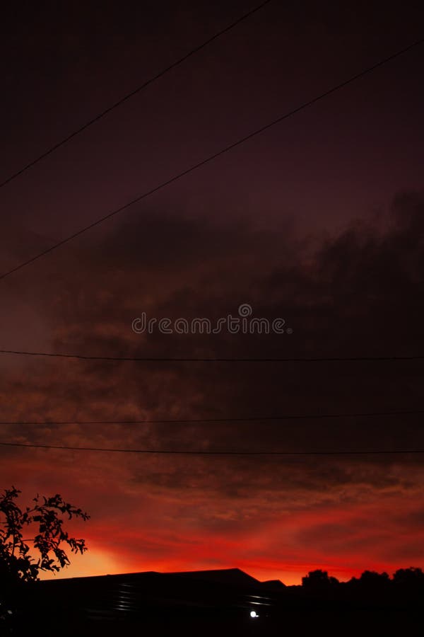 Sunset in South Brazil on Spring Stock Photo - Image of natural, orange ...
