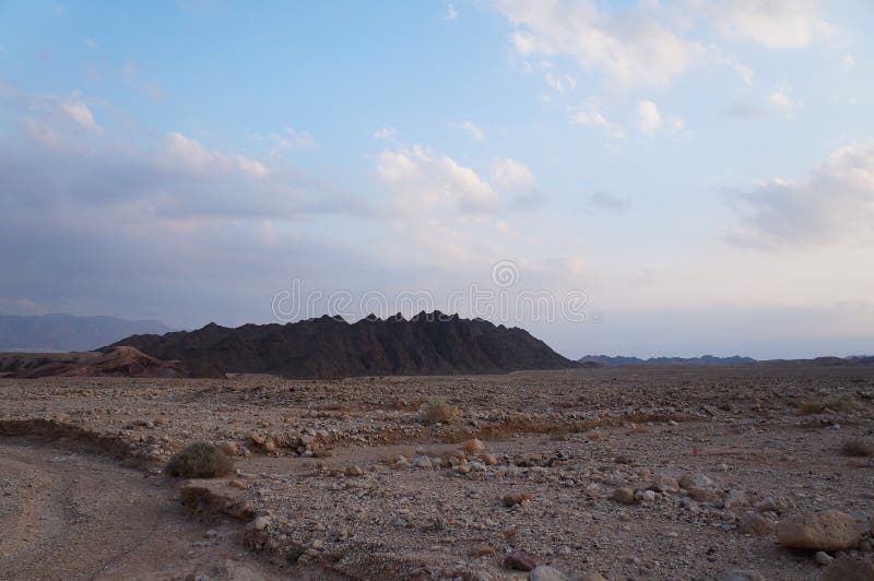 Sunset in South Israel Desert Stock Photo - Image of outdoor ...
