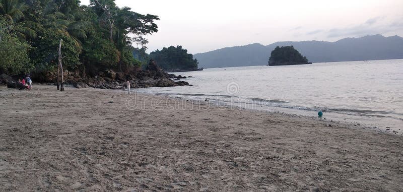 Sunset in the South Java stock image. Image of beautiful - 289166941