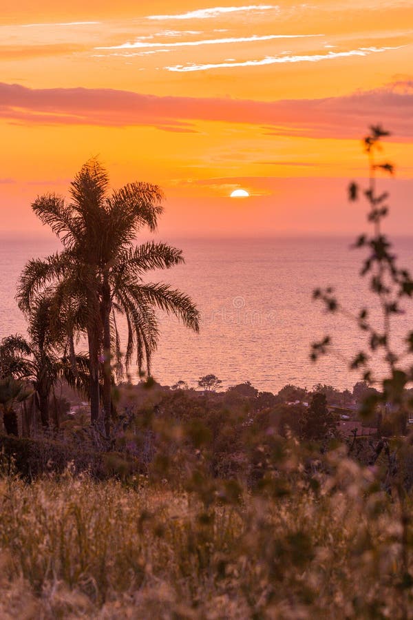 Sunset in Southern California. Stock Image - Image of nature, hermosa ...