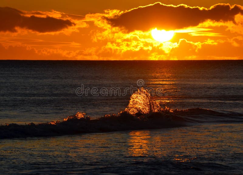 Sunset Splash stock image. Image of surf, ocean, kaanapali - 21720913