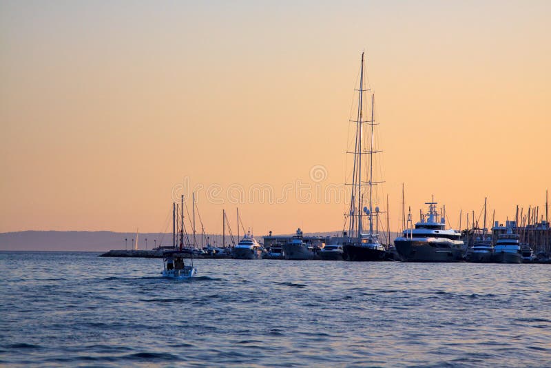 Sunset in Split stock photo. Image of horizon, landscape - 19132326