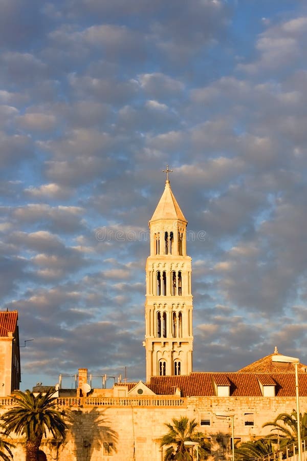 Sunset in Split, Croatia stock image. Image of dalmatia - 238281453