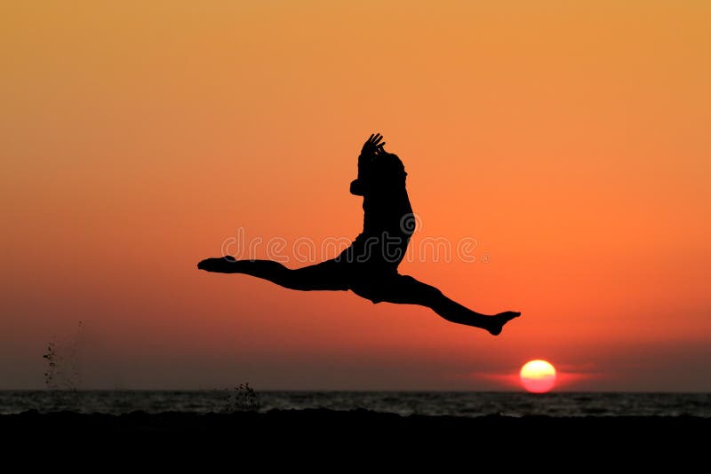 Leg Split Silhouette Jump Stock Photos - Free & Royalty-Free Stock ...