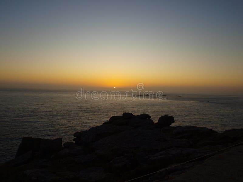 Sunset at St Ives in Cornwall Stock Image - Image of evening, ocean ...