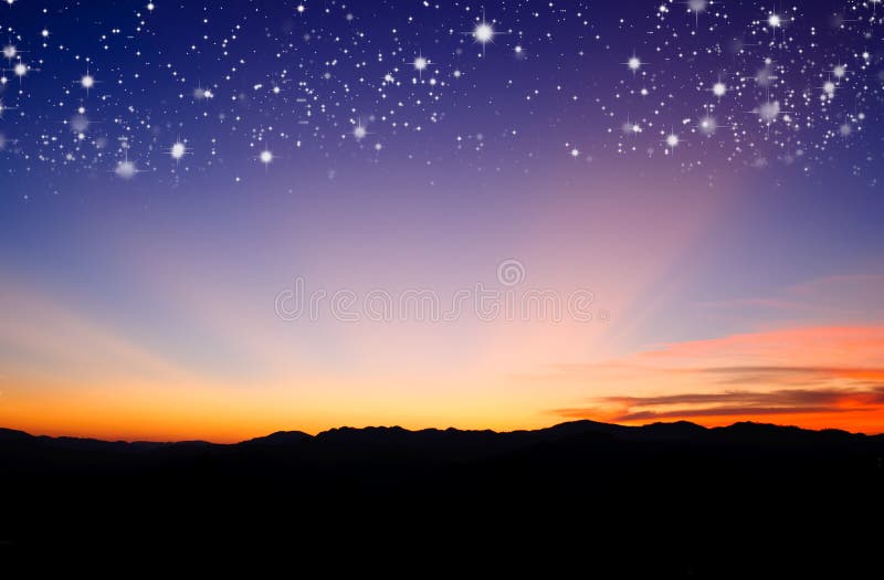 Sunset with star stock image. Image of cloudy, cloud - 22738305