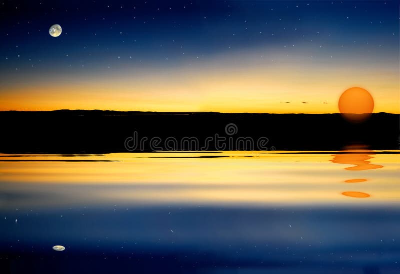 Sunset and star stock photo. Image of colors, colorful - 5562374