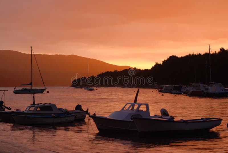 Sunset in Stari Grad stock image. Image of wonderful - 33371681