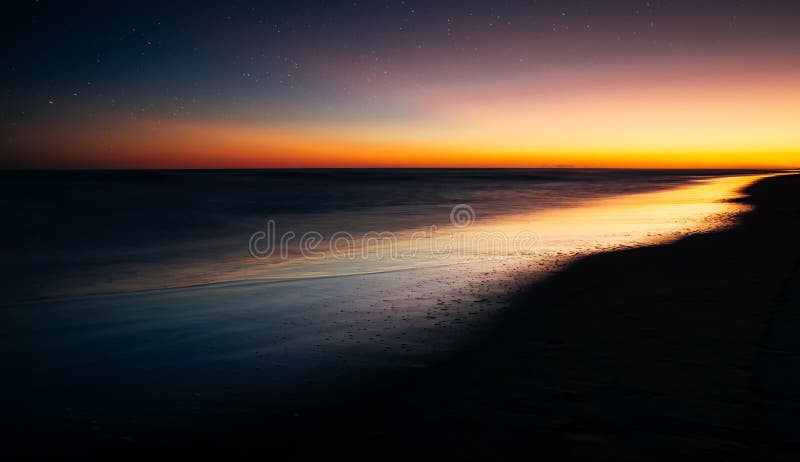 Sunset with stars stock image. Image of golden, atmosphere - 40644447