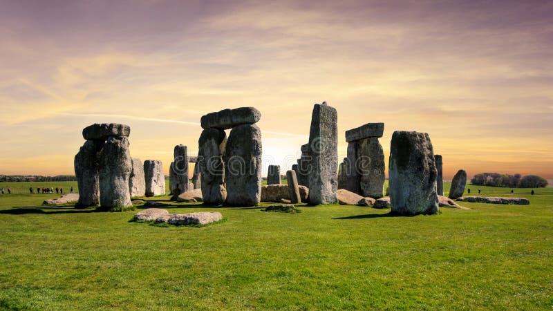 Sunset on Stonehenge in England Stock Photo - Image of england ...